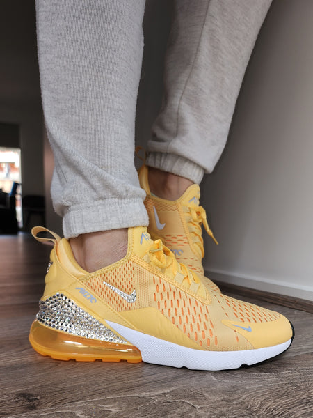 Limited Edition Air Max 270 Women Yellowwhite Diamond Kicks